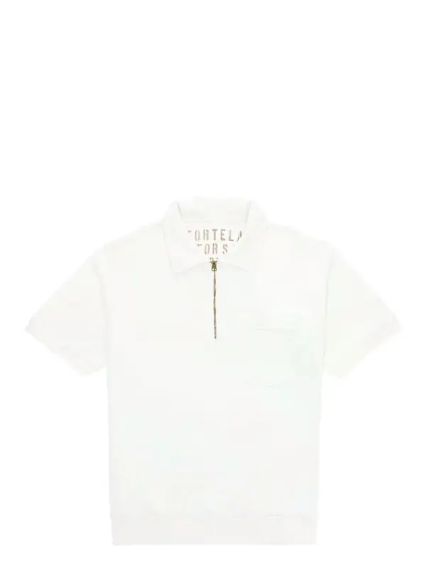 FORTELA Yalepm Short-sleeve Zip Polo Shirt - Neutrals