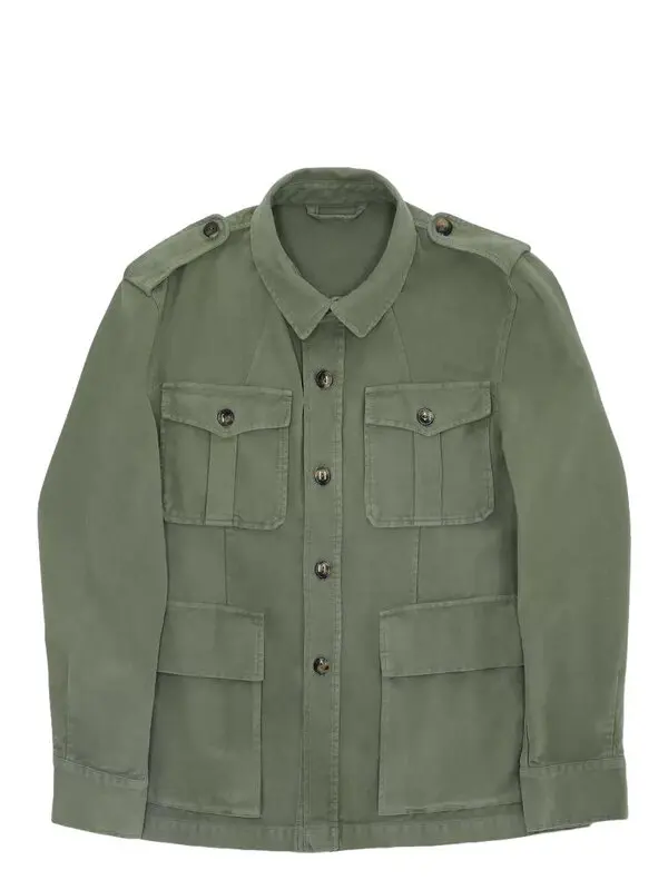 FORTELA Buttoned Four-pocket Overshirt - Green