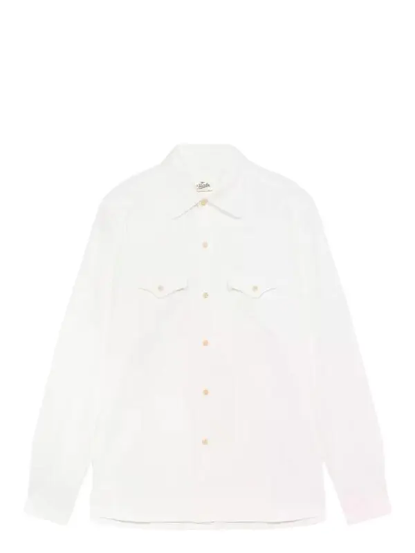 FORTELA Flap-pocket Texan Shirt - White