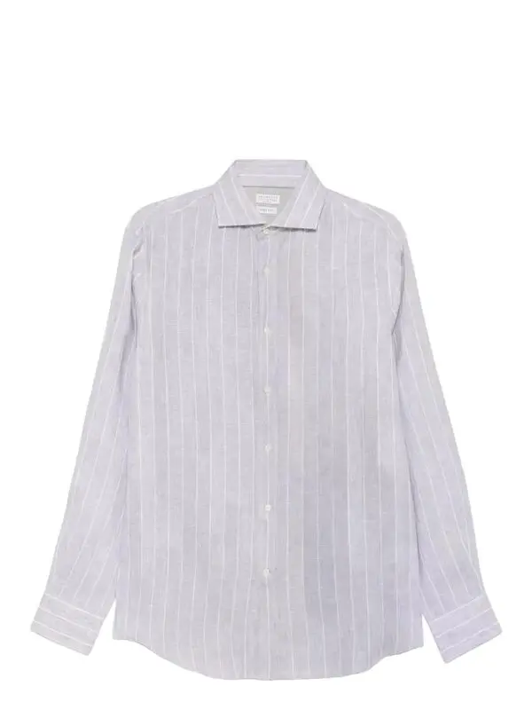 Brunello Cucinelli Striped Shirt - Grey