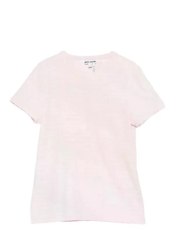 Dkny Logo Jacquard T-shirt - Pink