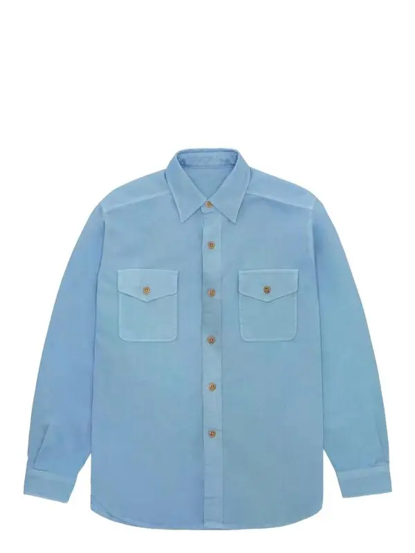 FORTELA Cpo Buttoned Pocket Overshirt - Blue