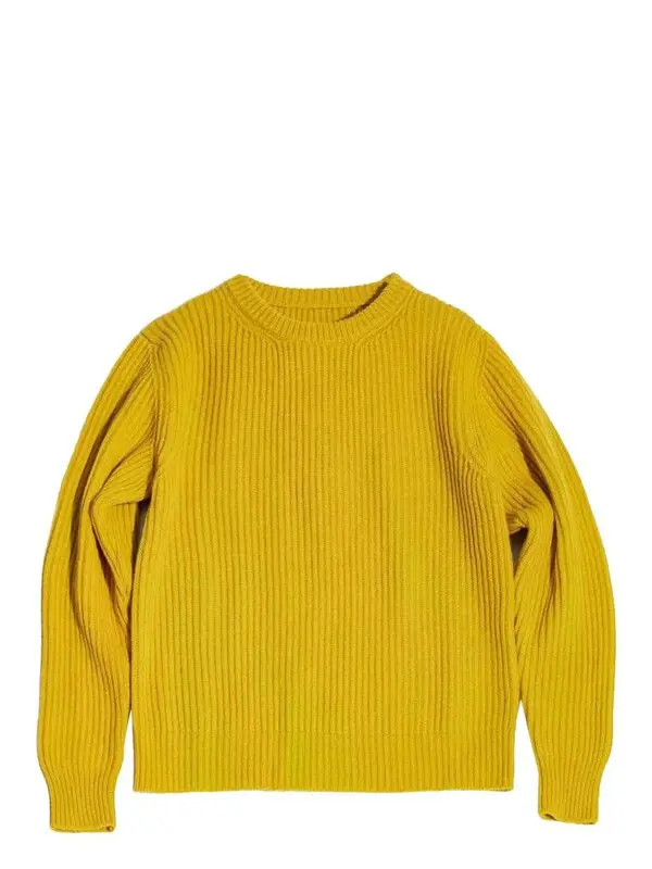 FORTELA Alberto Ribbed Crew Neck Sweater - Yellow