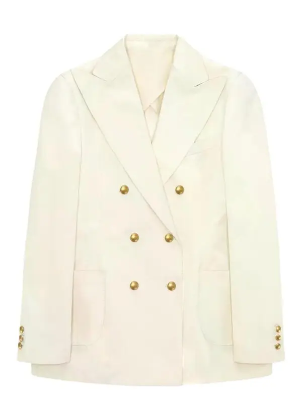 FORTELA Double-breasted Blazer - White