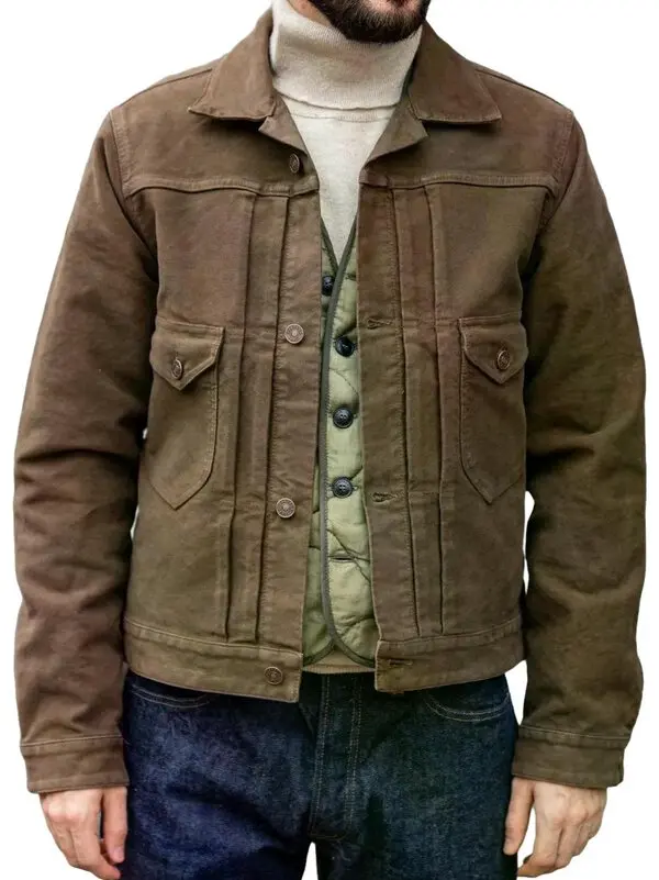 FORTELA Ncyclet Moleskin Cotton Jacket - Brown