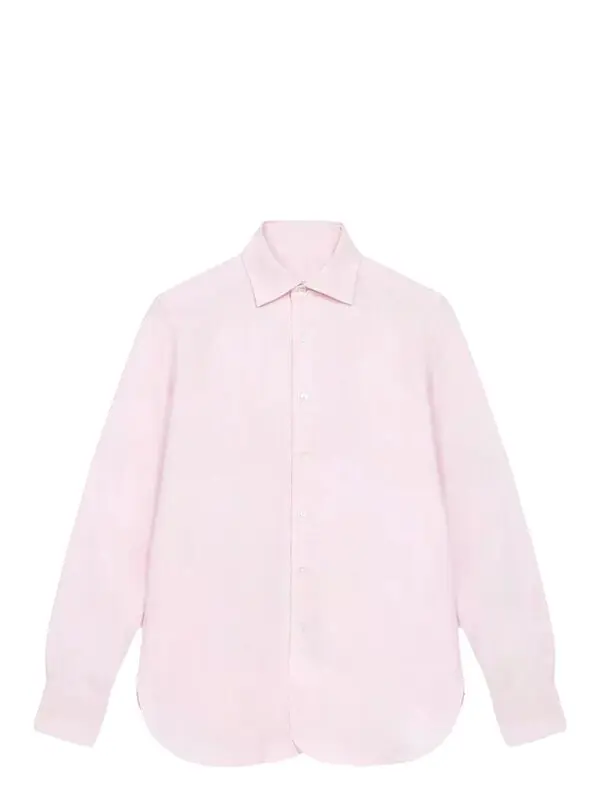 FORTELA Point-collar Cotton Shirt - Pink