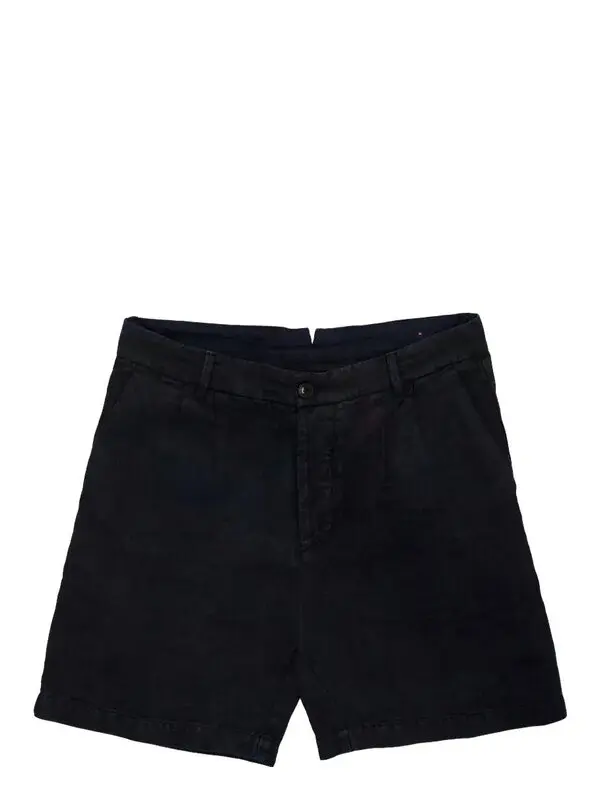 FORTELA Front-pleat Bermuda Shorts - Blue
