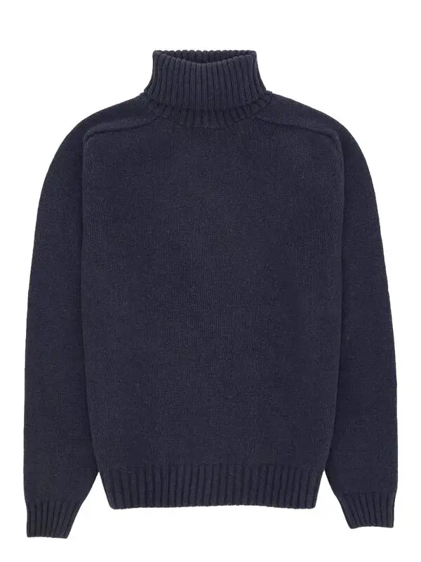 FORTELA Martin High-neck Merino Wool Sweater - Blue