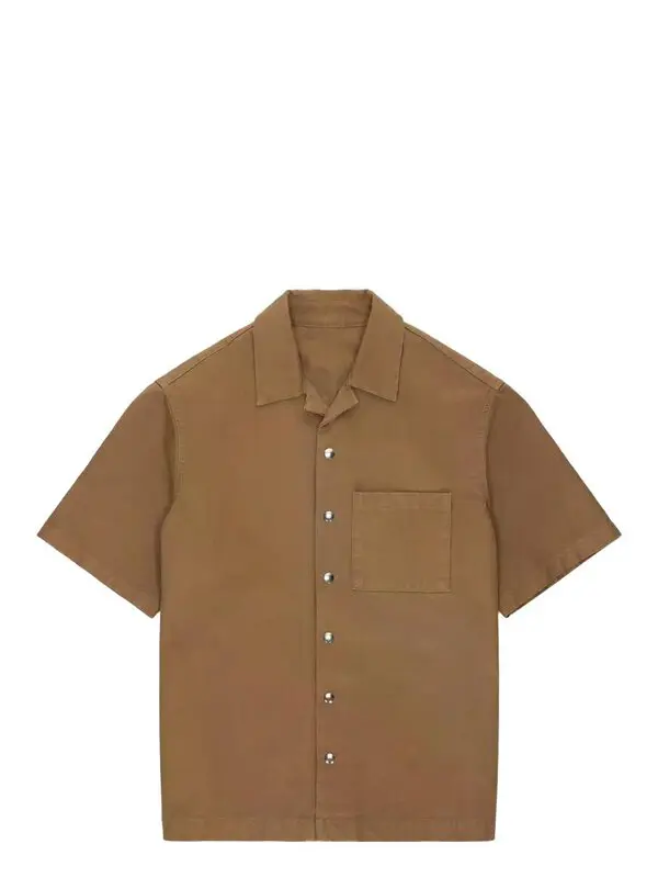 FORTELA Short-sleeves Pocket Shirt - Brown