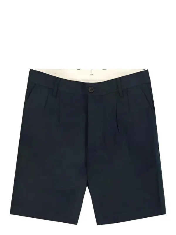 FORTELA Pleated Bermuda Shorts - Blue