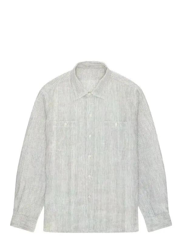 FORTELA Striped Chest-pocket Shirt - White