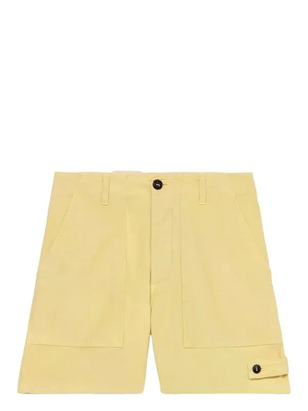 FORTELA Button Pocket Shorts - Yellow