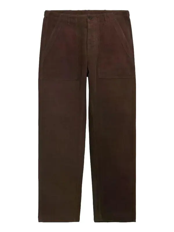 FORTELA Patch-pocket Corduroy Trousers - Brown