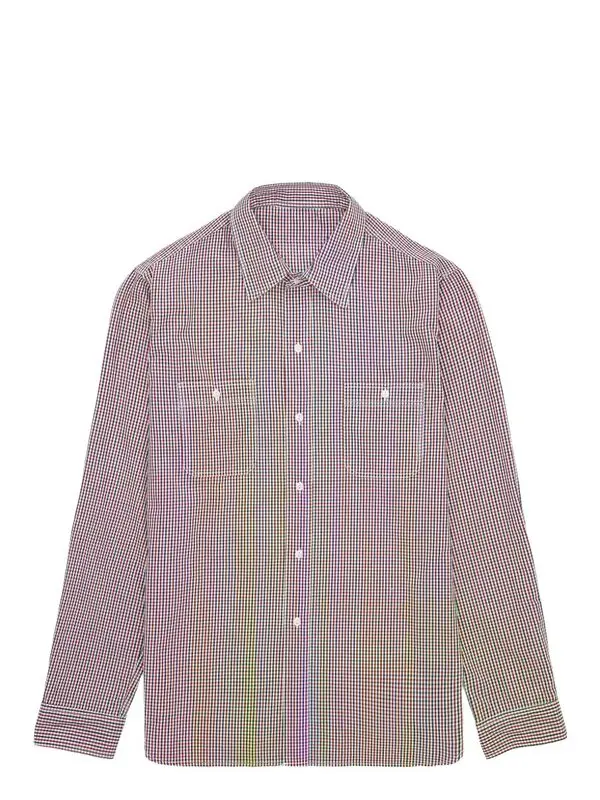 FORTELA Work Plaid Patch-pocket Shirt - Red