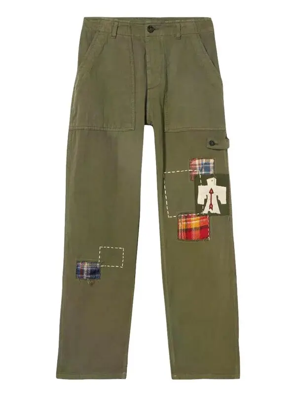 FORTELA Jacey Patchwork Trousers - Green