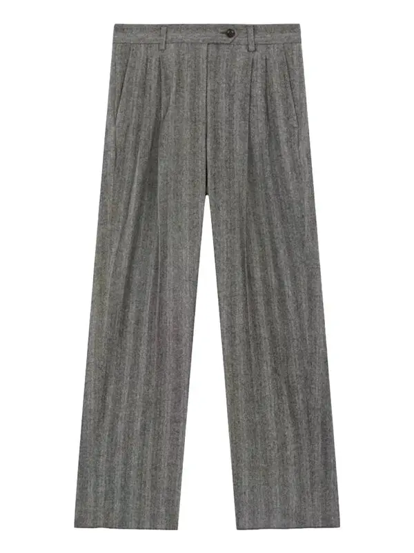 FORTELA Jem Pinstripe Trousers - Grey