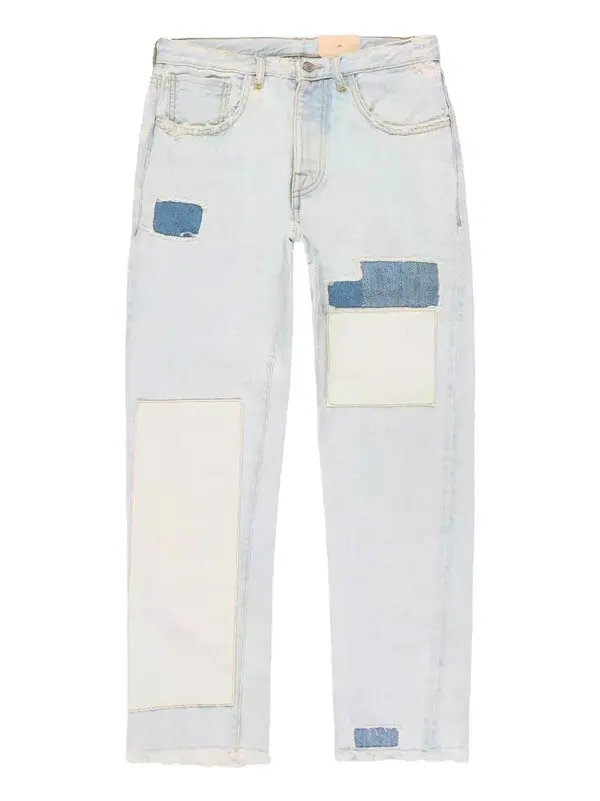 FORTELA 965 John Patchwork Five-pocket Jeans - Blue