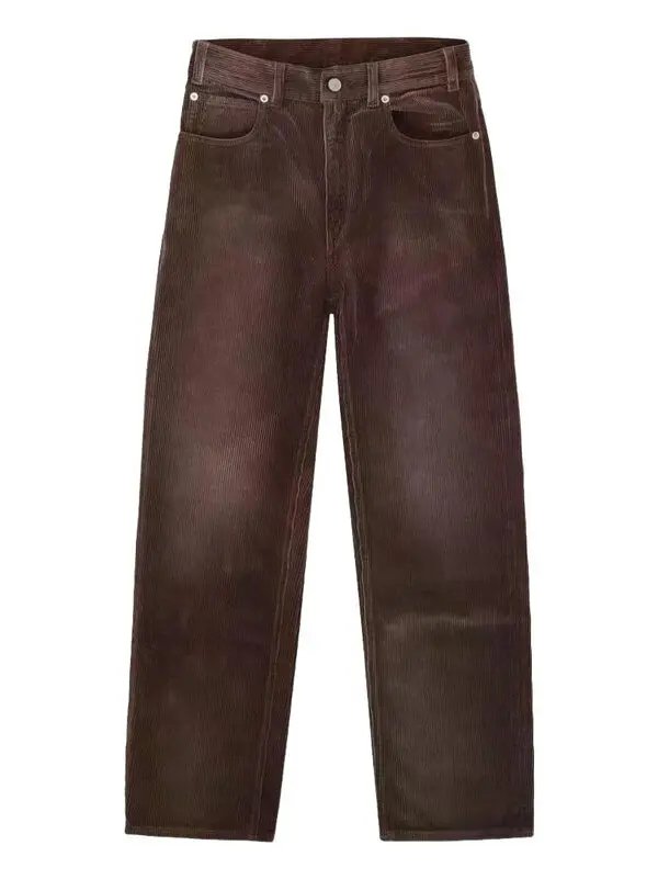 FORTELA Corduroy High-waisted Wide Leg Trousers - Brown