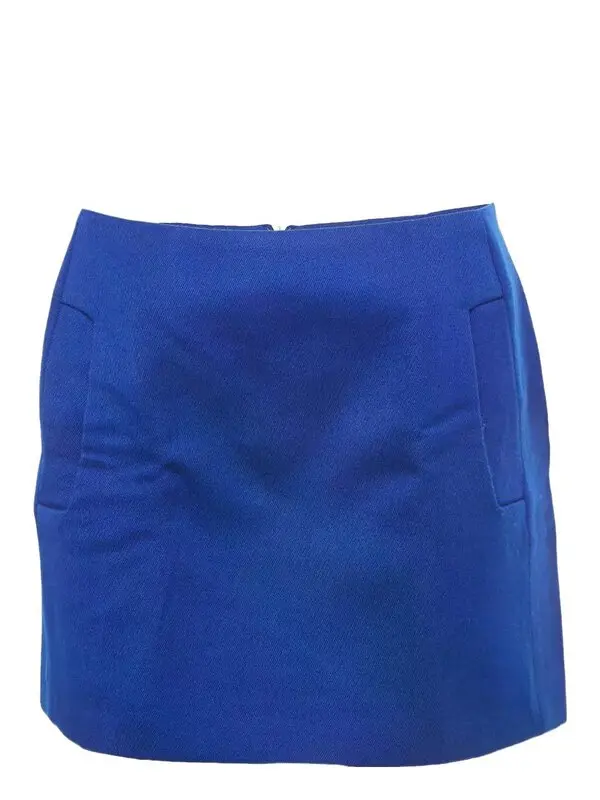 Maje Gabardine Mini Skirt - Blue