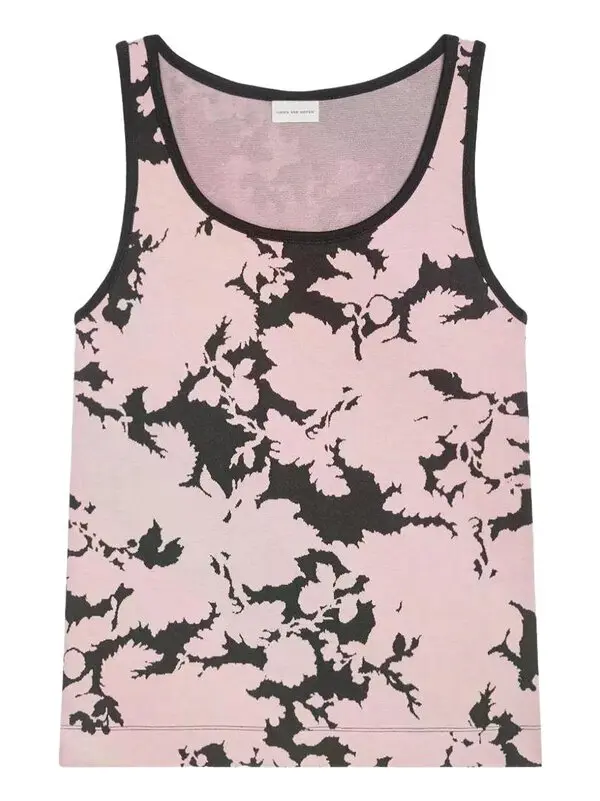 Dries Van Noten Jacquard Tank Top - Pink