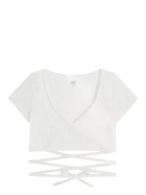 Kith Monogram Wrap Top - White