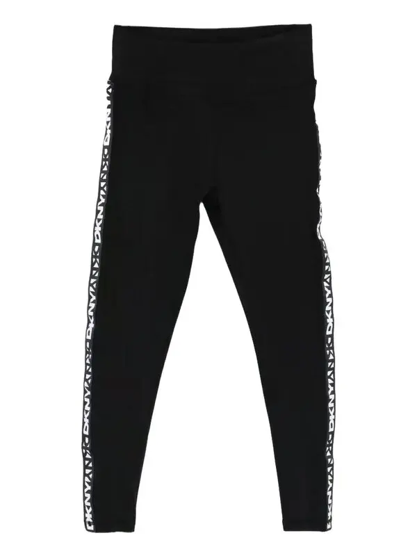 Dkny Logo-trim Leggings - Black