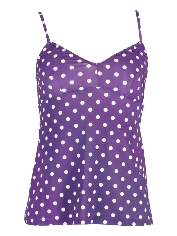 Zimmermann Polka-dot Silk Top - Purple