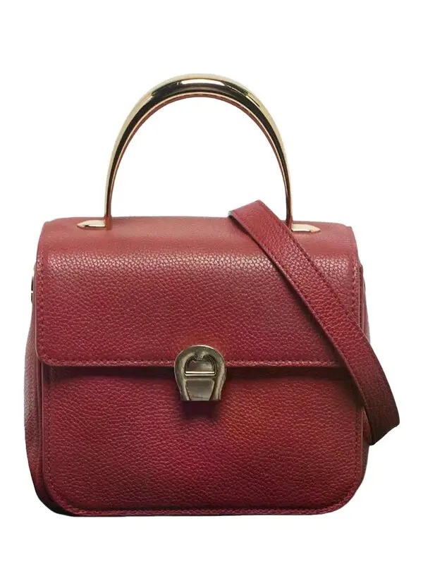 AIGNER Genoveva Leather Tote Bag - Red