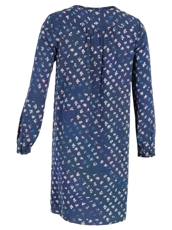 Diane Von Furstenberg Vintage Floral-print Long-sleeve Midi Dress - Blue