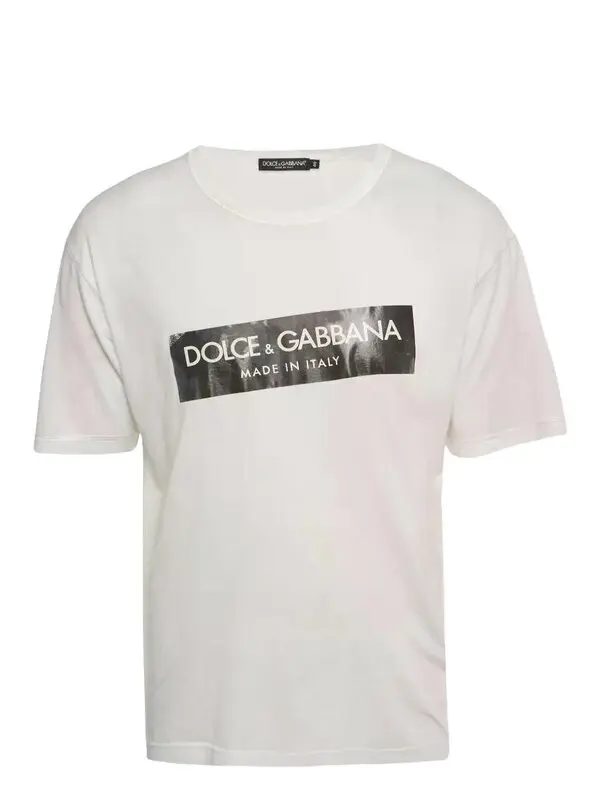 Dolce & Gabbana Logo-print Crew-neck T-shirt - White