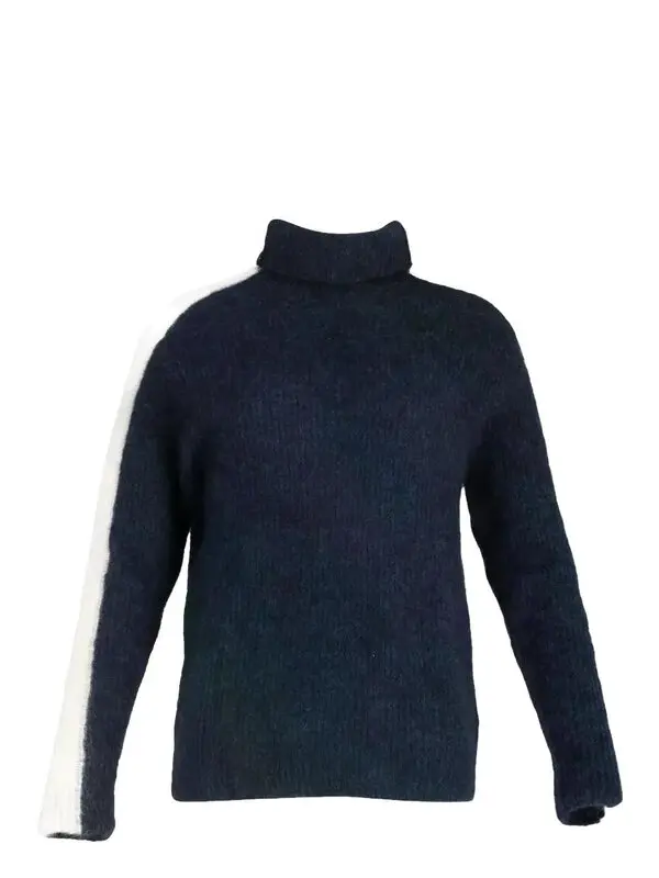 GANNI Knitted Turtleneck Sweater - Blue