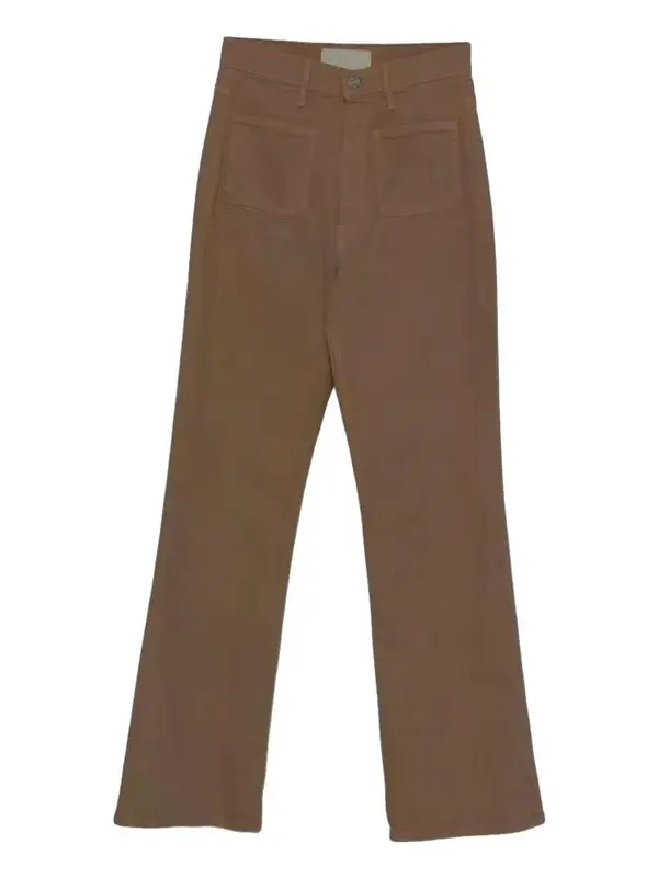 MOTHER Patch Pocket Bookie Trousers - Neutrals