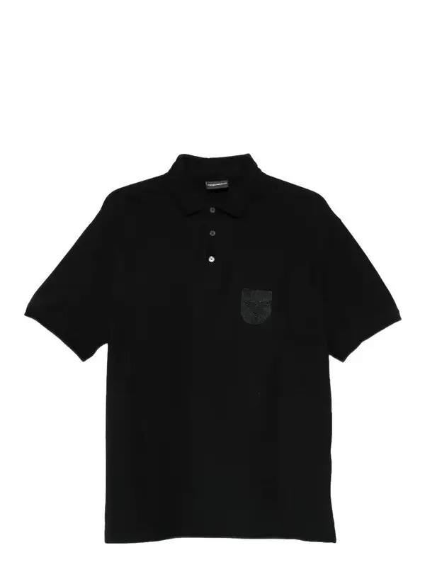 Emporio Armani Short-sleeve Polo Shirt - Black