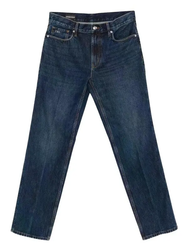 Emporio Armani Five-pocket Straight-leg Denim Jeans - Blue