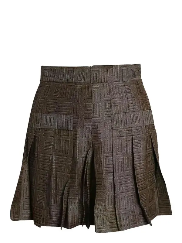 Sandro Gael Pleated Jacquard Shorts - Brown