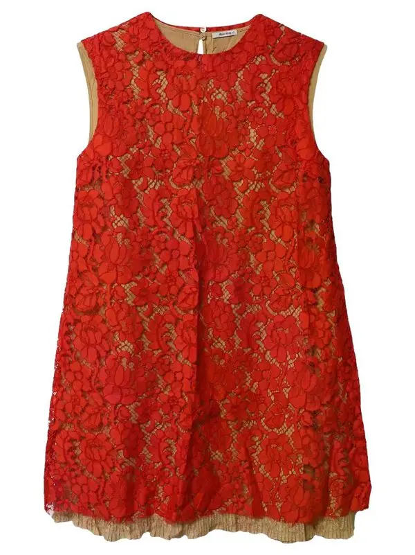 Miu Miu Lace Dress - Red