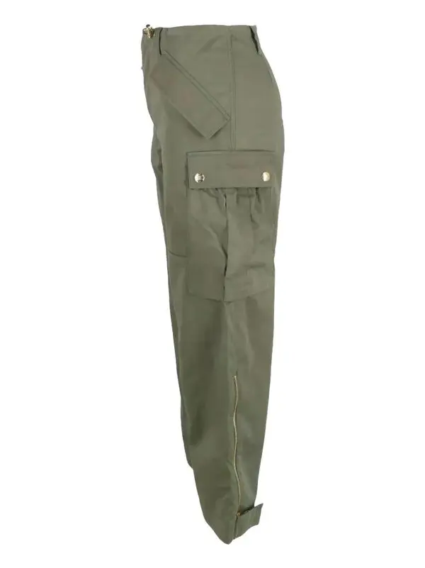 Celine Cargo Drawstring Trousers - Green