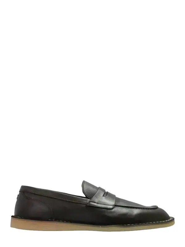 Dolce & Gabbana Logo-detail Leather Penny Loafers - Brown