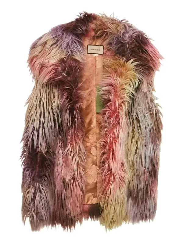 Gucci Faux-fur Gilet - Pink
