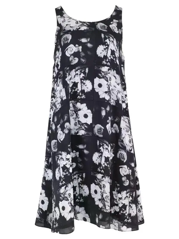 Kenzo Floral-print Midi Dress - Black