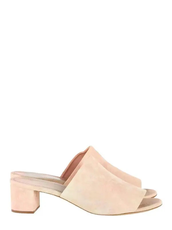 MANSUR GAVRIEL Block-heel Suede Mules - Pink