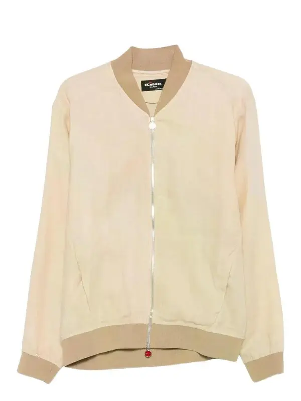 Kiton Zipped Bomber Jacket - Neutrals