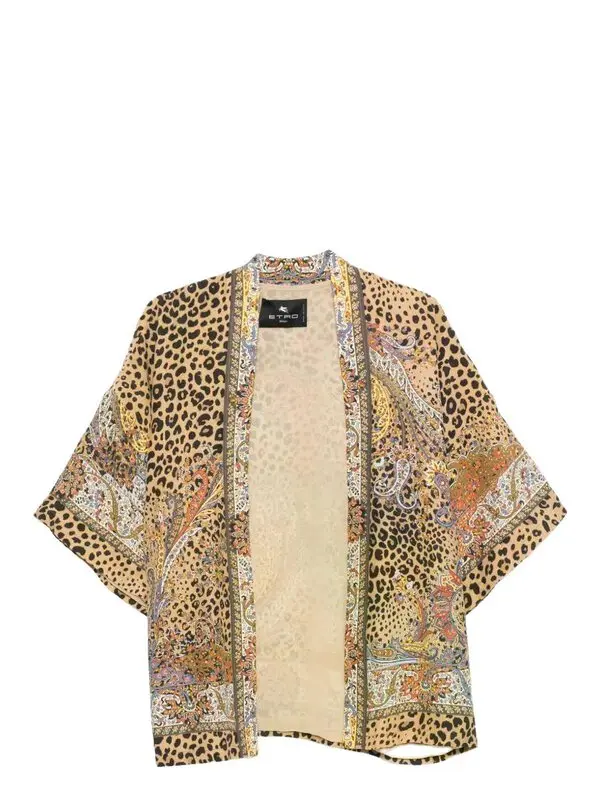 Etro Paisley Leopard Print Jacket - Neutrals