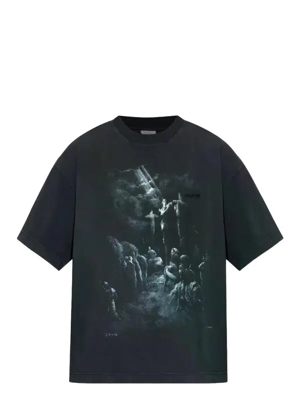 Vetements Graphic Distressed T-shirt - Black