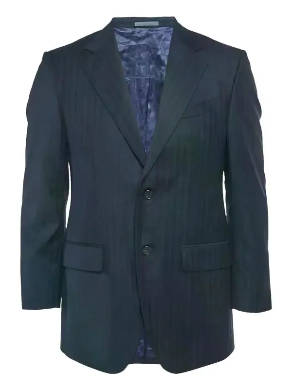 Givenchy Pinstriped Gabardine Blazer - Blue