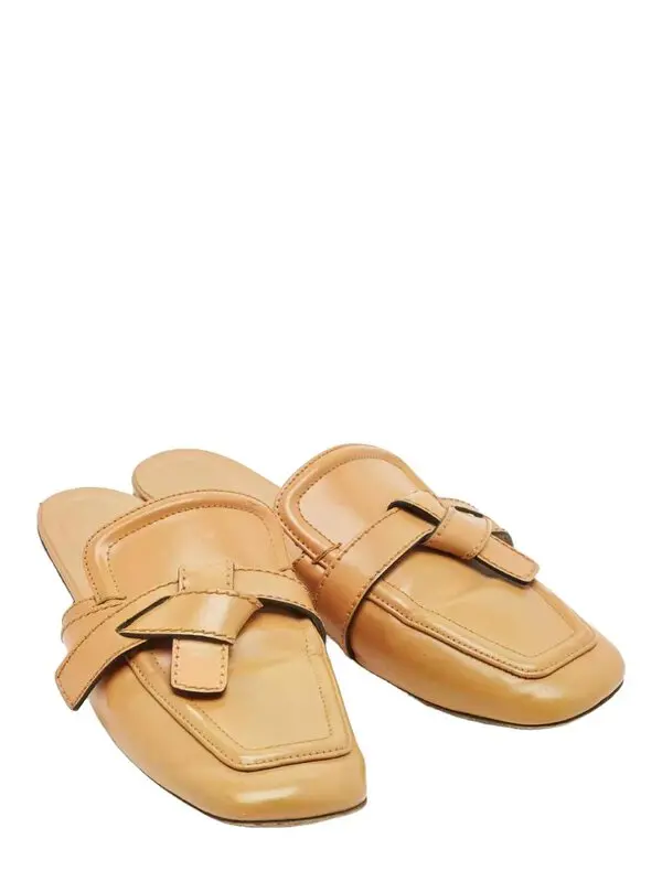 Loewe Gate Knot Leather Mules - Neutrals