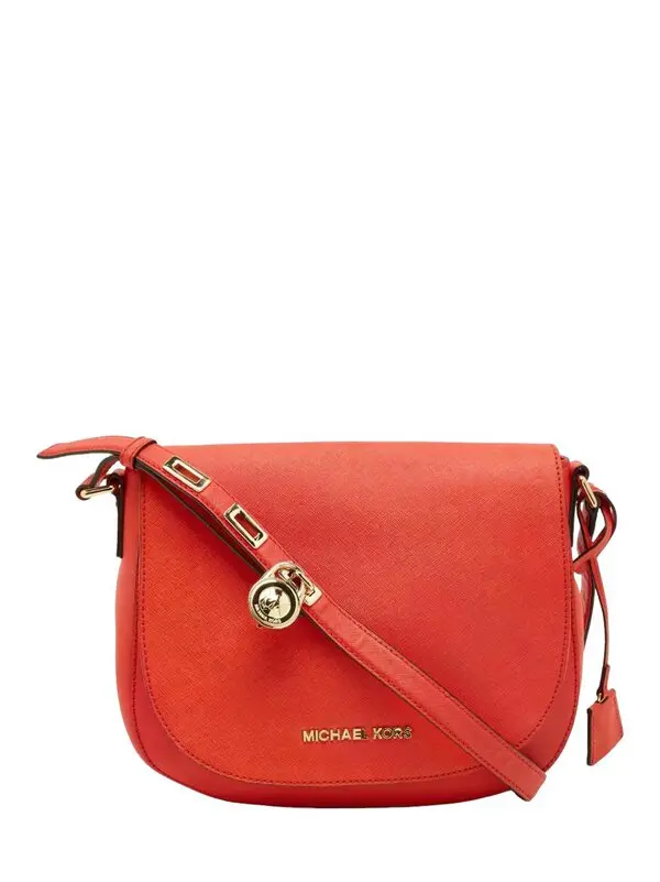 Michael Kors Hamilton Leather Crossbody Bag - Red