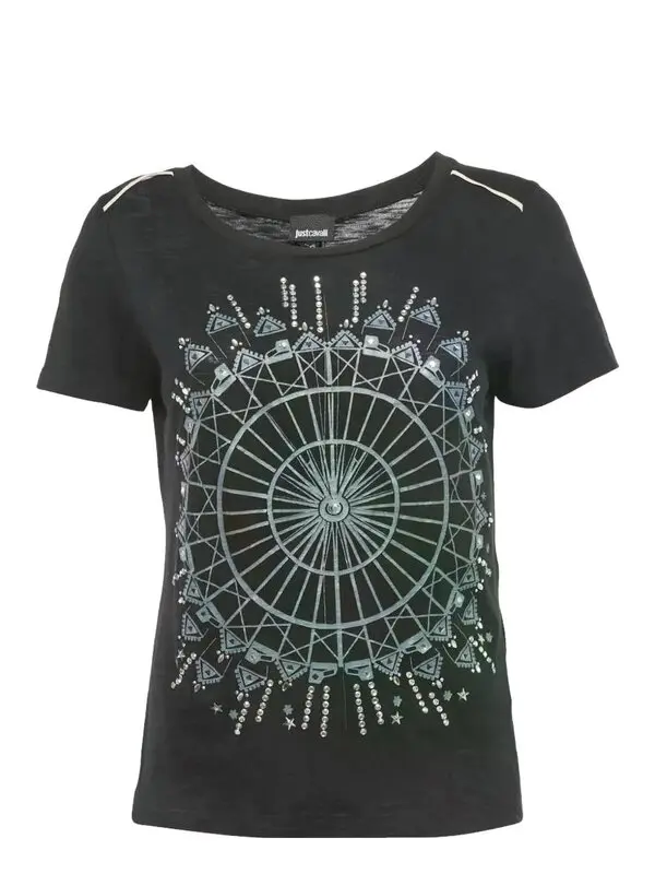 Just Cavalli Printed Cotton T-shirt - Black