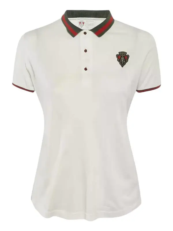 Gucci Vintage Contrast Collar Polo - White