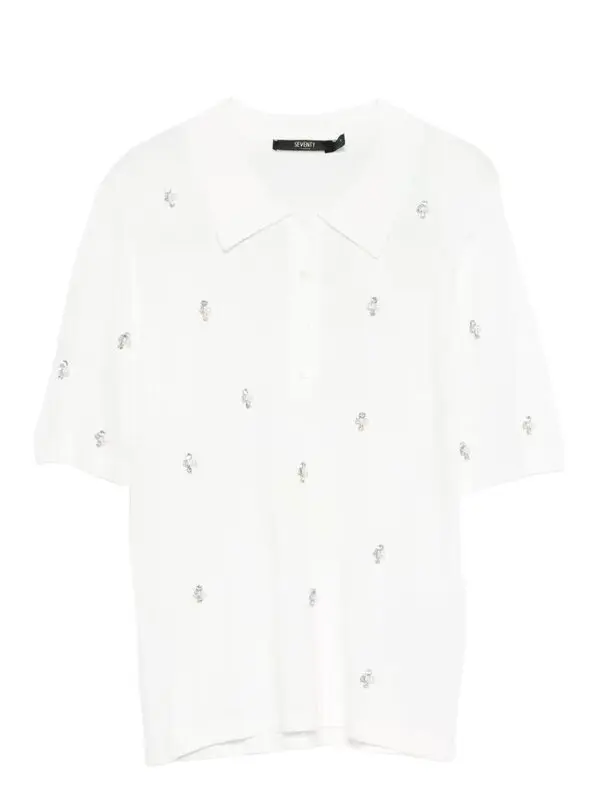 Seventy Embellished Polo Shirt - White